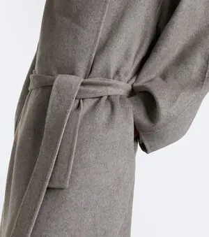 THE FRANKIE SHOP Leroy Reversible Wool-blend Wrap Coat - Grey