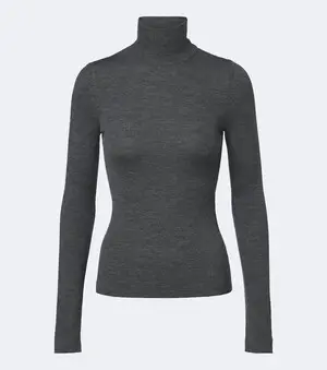 Max Mara Ribbed-knit Virgin Wool Sweater - Grey