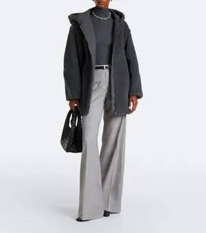 Max Mara Ribbed-knit Virgin Wool Sweater - Grey
