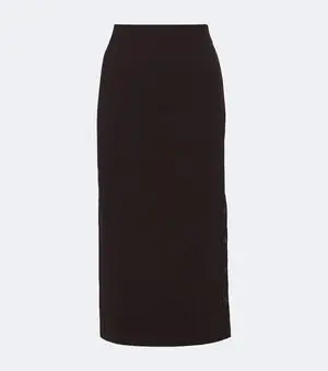 Max Mara Wool And Cashmere Midi Skirt - Brown