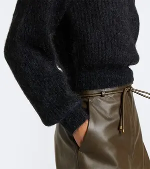 Max Mara Cropped Mohair And Wool-blend Sweater