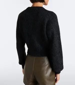 Max Mara Cropped Mohair And Wool-blend Sweater