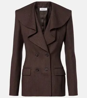 Alexander McQueen Pinstripe Blazer - Brown