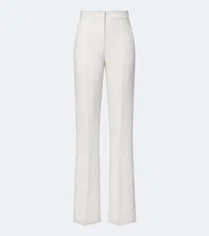 Max Mara Elegante Cady Straight-leg Pants - White