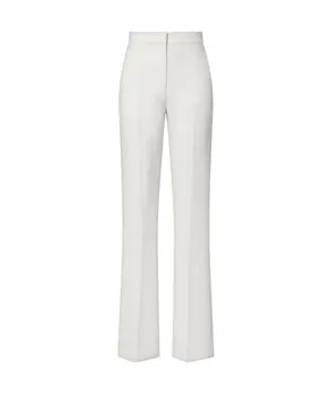 Max Mara Elegant Cady Straight-leg Pants - White