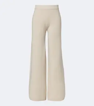 Max Mara Wool And Cashmere Wide-leg Pants