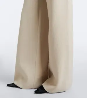 Max Mara Wool And Cashmere Wide-leg Pants