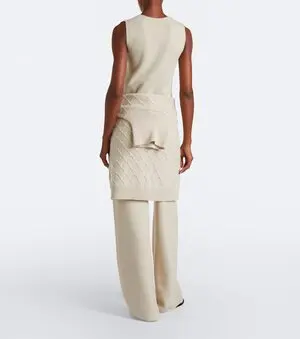 Max Mara Wool And Cashmere Wide-leg Pants