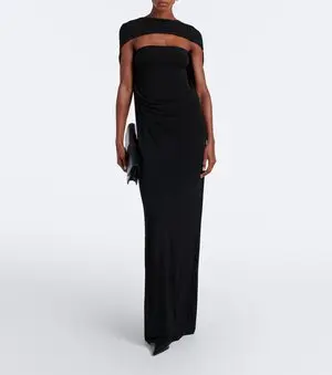 Sportmax Draped Jersey Maxi Dress