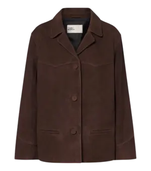 Tory Burch Suede Jacket - Brown