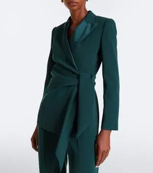 Max Mara Elegante Cady Wrap Blazer