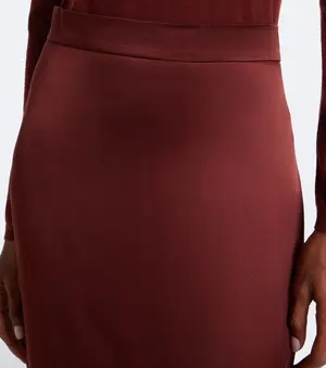 Max Mara Silk Satin Maxi Skirt