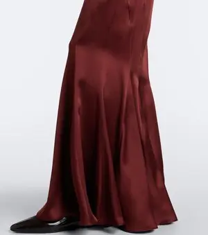 Max Mara Silk Satin Maxi Skirt