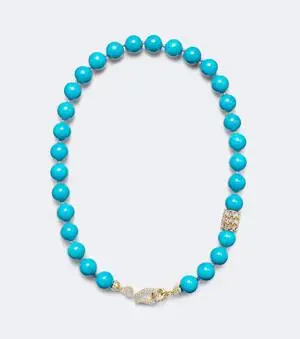 SUZANNE KALAN 18kt Necklace With Turquoise And Diamonds - Gold