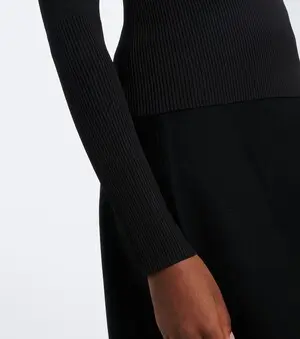 Simkhai Lila Off-shoulder Ribbed-knit Top