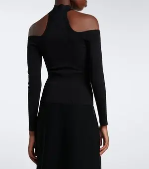 Simkhai Lila Off-shoulder Ribbed-knit Top