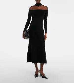 Simkhai Lila Off-shoulder Ribbed-knit Top