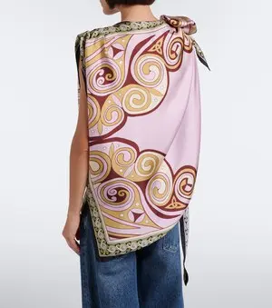 La DoubleJ Kells Printed Silk Twill Top