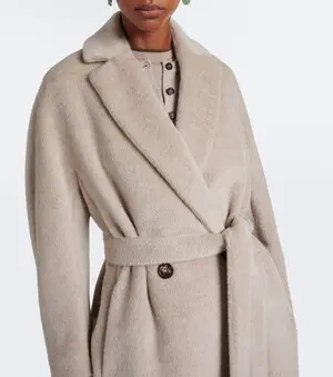 Max Mara Alpaca And Wool Wrap Coat