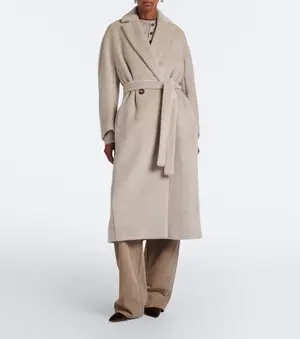 Max Mara Alpaca And Wool Wrap Coat