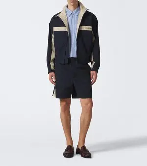 Saint Laurent Cassandre Cotton Canvas Shorts