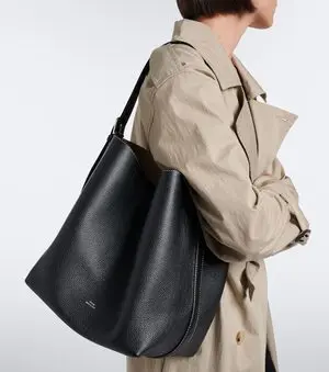 TOTEME Belted Medium Leather Tote Bag