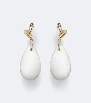 SUZANNE KALAN 18kt Drop Earrings With Agates And Diamonds - Gold