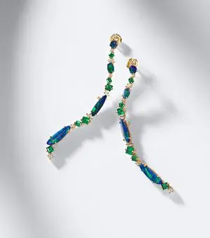 SUZANNE KALAN 18kt Gold Drop Earrings With Gemstones