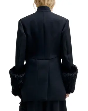 DARKPARK Napoleon Wool-blend Faux Fur Trim Jacket