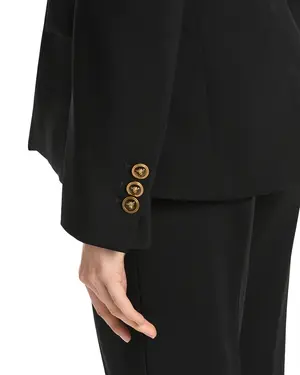 Versace Wool Stretch Satin Lapel Jacket