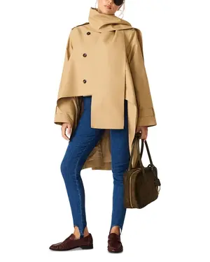 Steve Madden Caspian High Low Double Breasted Jacket