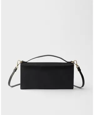 Prada Leather Wallet With Shoulder Strap