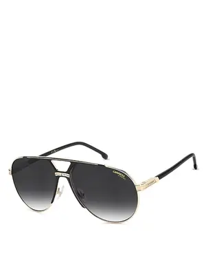 Carrera Eyewear Pilot Sunglasses, 64mm - Black