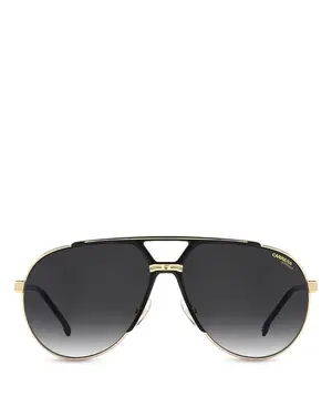 Carrera Eyewear Pilot Sunglasses, 64mm - Black