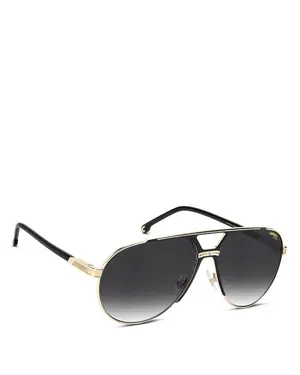 Carrera Eyewear Pilot Sunglasses, 64mm - Black