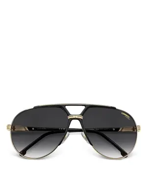 Carrera Eyewear Pilot Sunglasses, 64mm - Black