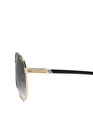Carrera Eyewear Pilot Sunglasses, 64mm - Black