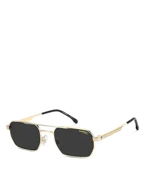 Carrera Eyewear Rectangular Double Bridge Sunglasses, 54mm