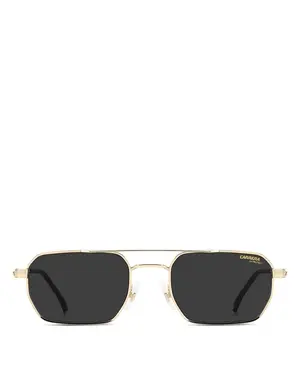 Carrera Eyewear Rectangular Double Bridge Sunglasses, 54mm