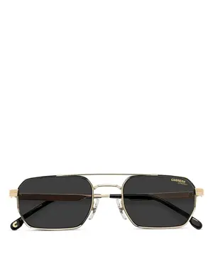 Carrera Eyewear Rectangular Double Bridge Sunglasses, 54mm