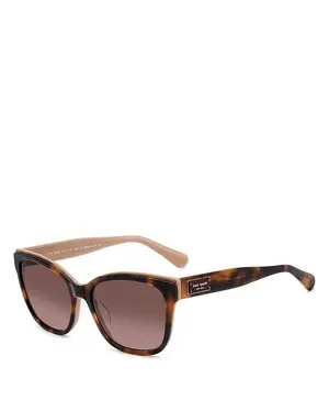 Kate Spade New York Fatimah Rectangular Sunglasses, 55mm - Brown