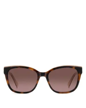 Kate Spade New York Fatimah Rectangular Sunglasses, 55mm