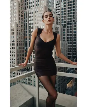 Herve Leger Metallic Jamie Mini Dress