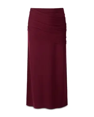 Staud Wilma Draped Wool Skirt