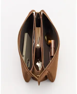 Cuyana Suede Tria Clutch