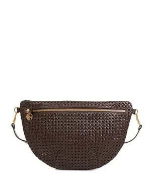 Clare V. Large Woven Leather Fanny Pack