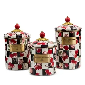 MACKENZIE-CHILDS Mon Cheri Canisters, Set Of 3 - Multi