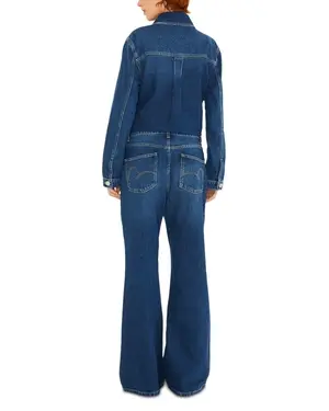 Farm Rio Gem Embellished High Rise Flare Jeans
