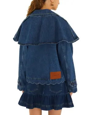 Farm Rio Cropped Trench Jacket