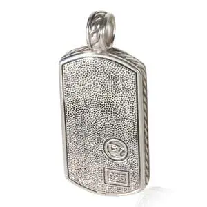 David Yurman Sterling Silver Tag Pendant - Sterling_silver